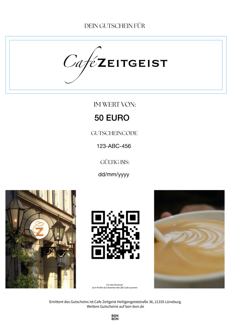 Café Zeitgeist Gutschein bequem online bestellen